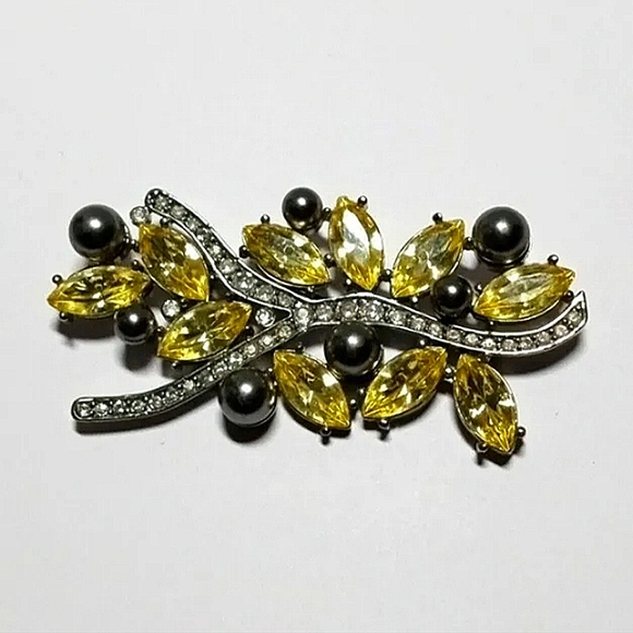 St. John | Jewelry | Vintage St John Silver Tone Floral Stem Brooch 3 ...